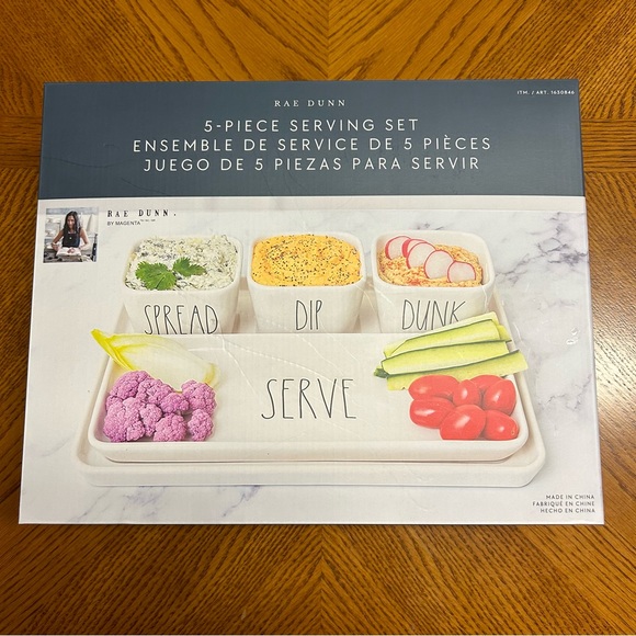 Rae Dunn | Kitchen | Nib Rae Dunn 5 Piece Dips Serving Tray Set | Poshmark